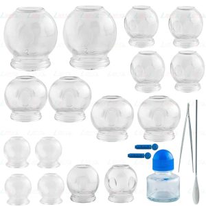 Fire Cupping Set of 16 Pieces for Cupping Therapy, Deep Tissue Massage ...