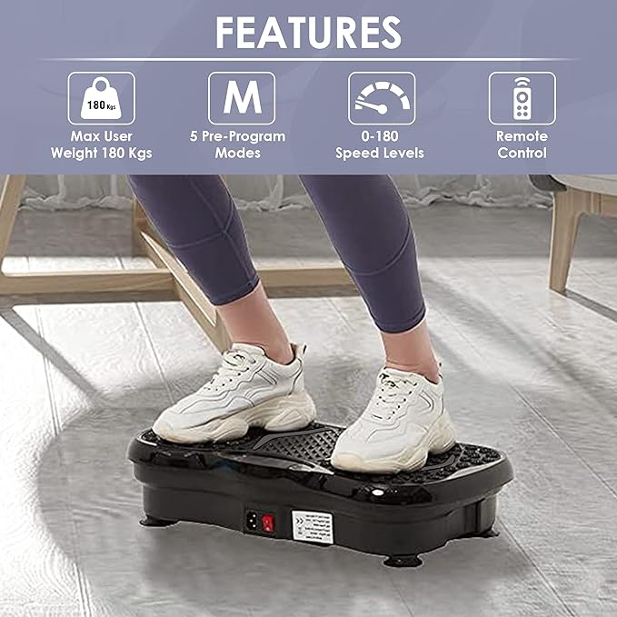 Vibration Plate Massager,Home&Gym Workout Machine for Muscle Toning ...
