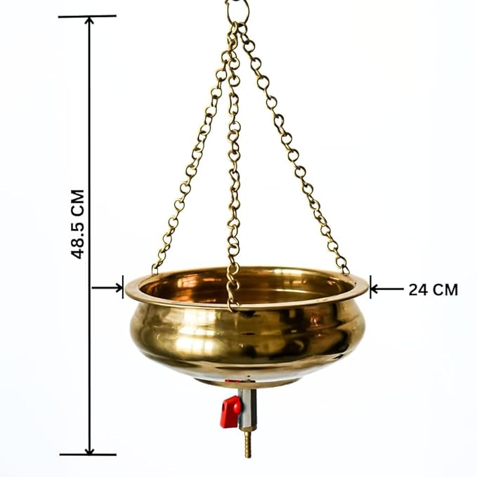 hirodhara Pot Brass (2 Ltr) With Chain, Valve And Nozzle – AcuWorld ...