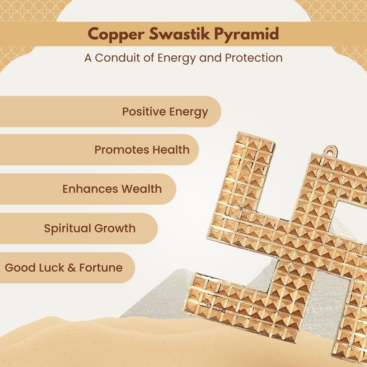 Copper Swastik Pyramid Vastu Remedies for Home, Office and Factory ...